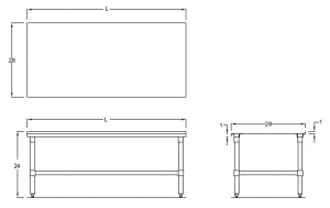 Stainless Steel Equipment Stands with Under Shelf - Cleanroom Synergy